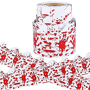 Aneco Halloween Bulletin Board Border Bloody Style Bulletin Board Decorations Scalloped Borders for Classroom Decoration, 65.6 Feet