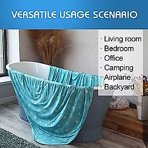 Cooling Blanket with Double Sided Cold Effect, King Size Lightweight Breathable Summer Oversize Coastal Theme Blankets for Bed, Transfer Heat to Keep Body Cool for Hot Sleepers Night Sweats, 108“x90”