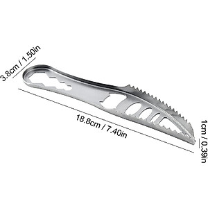 Stainless steel Fish Scaler Remover, Cooking Tools Seafood Tools Cleaner Kitchen Remover Portable Fish Scale Remover Fish Cleaning Peeler Scraper Bottle Opener SeafoodTools Scaling Cleaning