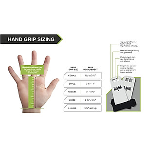 RAGE Fitness Leather Hand Grips, Weightlifting Grips, The Original Palm Grip, X-Small, Small, Medium, Large, X-Large, Weightlifting, Kettlebell, Barbell, Pull-ups, Exercise Training, MADE IN USA