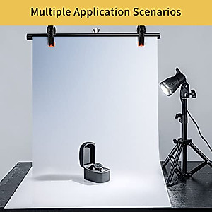 Meking T-Shape Photo Backdrop Stand, 8.56 x 6.56ft PVC Background Photography Support Stand System Kit with Carrying Bag & 4 Spring Clamps