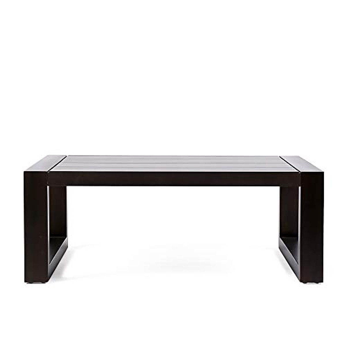 Armen Living Paradise Outdoor Eucalyptus Wood Coffee Table, Earth