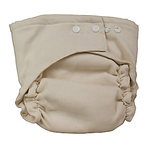 Osocozy Two Sized Fitted Cloth Diaper - Soft, Durable and Absorbent 100% Cotton Birdseye Weave Material. Easy to Use Snap Closures. Size 2 Fits 18-30 lb