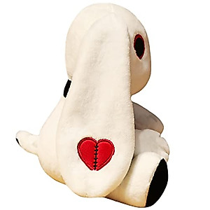 ELAINREN Crazy Rabbit Plush Black Bunny Toy Halloween Dreadful Bunny Stuffed Easter Rabbit Animal Pillow Soft Pink Rabbit Huggable Lovely Bunny Plushie Dolls Gifts,11.8''(Suitable for Age 14+)