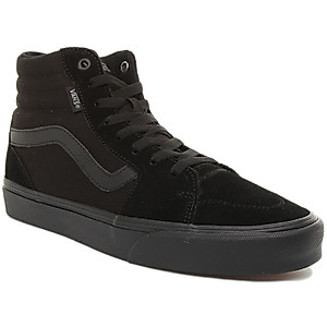 Vans Men's Hi-Top Trainers Sneaker, Suede Canvas Black Black, 12