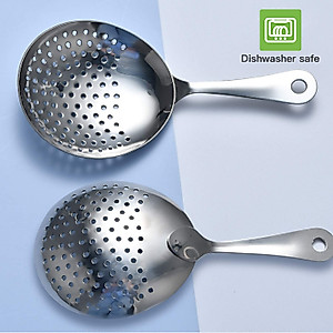Stainless Steel Julep Strainer Akamino 4 Pack Cocktail Strainer Spoon for Drink Home Kitchen Bar