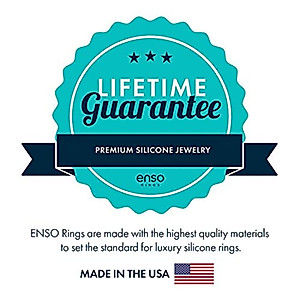 Enso Rings Dual Tone 2.0 Silicone Wedding Ring – Two Tone Hypoallergenic Wedding Band – Comfortable Band for Active Lifestyle – Obsidian/Slate, Size 9