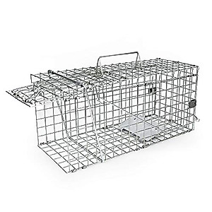 H&B Luxuries Collapsible Rat Trap - Foldable Humane Live Animal Cage for Rat Mouse Hamster Mole Weasel Gopher chipm (17.5"(L) x 7.62"(W) x 8.25"(H))