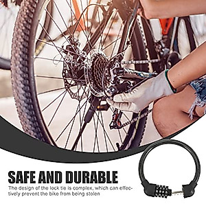 Wear-Resistant Motorcycle Lock Cycling Accessories 2Pcs Wear-Resistant s Convenient Motorcycle Locks Professional Cable Locks Cycle Accessory Bike Cable Lock Cable Bike s