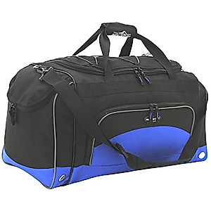 Travelers Club Gym Duffel and Accessory, Blue, 4 Piece Set