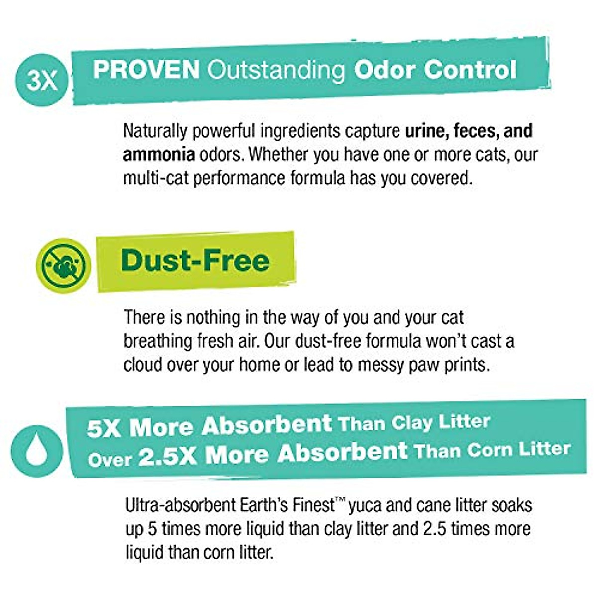 Four Paws Earth’s FINEST® Cat Litter, Premium Clumping, Lightweight, Absorbent Formula 7.2 Pounds