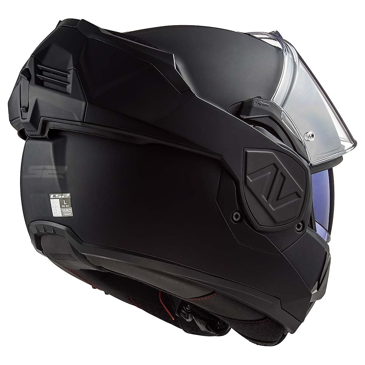 LS2 Helmets Advant Modular Helmet with Integrated Cardo 4X Bluetooth (Noir Matte Black - X-Large)