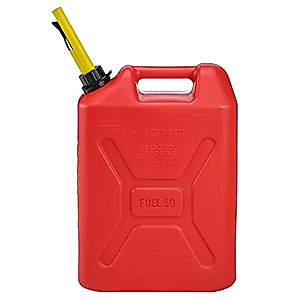 Scepter FG4RVG5 Military Style 5.3 Gallon Gas Can, Jerry Can Fuel Container with Self-Venting Spout, Red