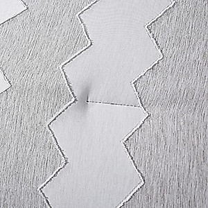 PERFEMET 3-Pieces Boho Tufted Shabby Comforter Set King Size Farmhouse Country Style Geometric Bedding Set for Girls Adult Embroidery Jacquard Ultra Soft Neutral Quilt/Bedspread Set (Light-Gray,King)