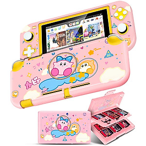 Xinocy (2in1 for Nintendo Switch Lite Case +24 Switch Game Holder Cute Cartoon Character Anime Slim Protective Cases Hard Shell for Kids Boys Teens Girls Girly Funny Covers for Switch Lite 2019