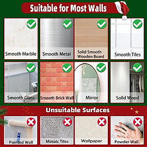 Adhesive Wall Hooks for Hanging, 50 Pack Sticky Hooks, Adhesive Clear Hooks for Christmas, Christmas wreath, Christmas stockings, Christmas decoration, Bathroom Kitchen Door Outdoor Home Improvement