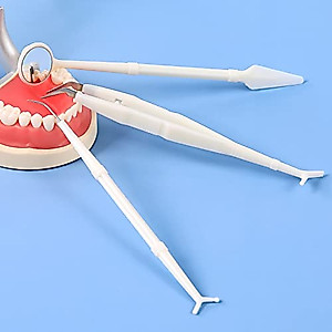 JMU 20 Pack Disposable Dental Examination Kit, 3Pcs Basic Instruments Set, Sterile Packaging, Dental Mirror Explorer Probe Plier, Oral Cleaning Hygiene Kit Dentist Tools