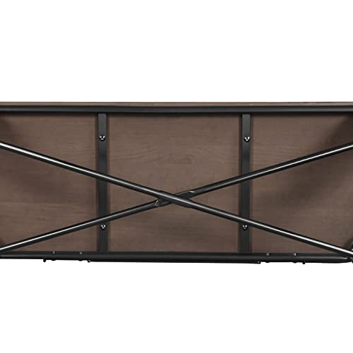 Yaheetech Industrial Metal Bench Mid-Century 3 Person Chair Dining Room Long Farmhouse Bench with Wood Seat,Removable Backrest,Black