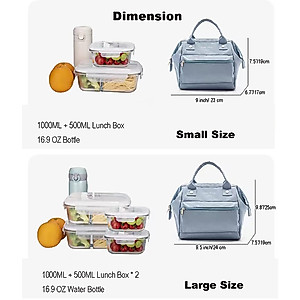 AONUOWE Kawaii Lunch Bag with Kawaii Pins Cute Aesthetic Lunch Bag for Women Girls Large Insulted Tote Bag Kawaii School Supplies (Pink,Small)