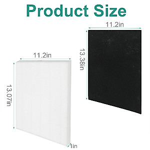 Yweller C545 True HEPA Replacement Filter S Compatible with Winix C545 P150 B151 9300 113050 Air Purifier, Replaces Winix Filter S 1712-0096-00,H13 Grade True HEPA Filters 1+4