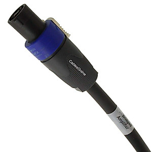 CablesOnline, 6 Inches Mono-Bridged Speaker/Amplifier 12AWG Adapter-Cable, Speakon 4-Pole Female to Male Connectors, (Pinout 1+/1+ and 2+/1-)