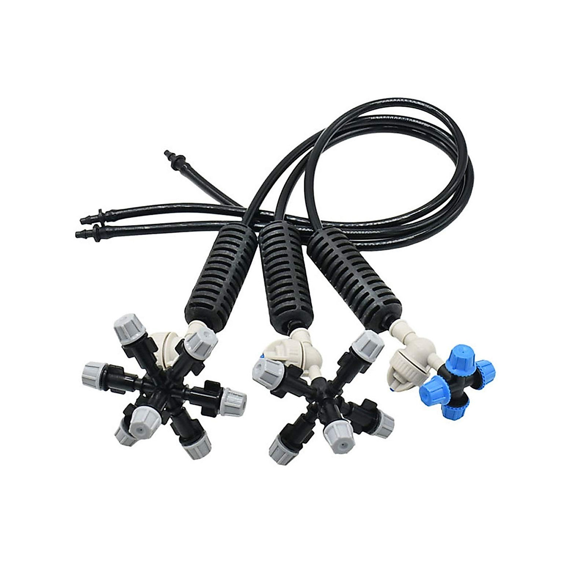 MANHONG Botanical Garden Lawn Nozzle Greenhouse Suspended Cross Atomization Nozzle, Anti-drip Spray Nozzle, Water Mist Cooling Nozzle 10 Sets (Color : 4 x Way)