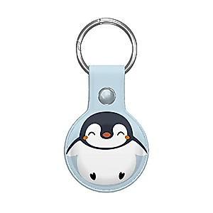 Cute Airtags Case Airtag Keychain Airtag Holder Airtag Key Ring PU for Apple Airtags Penguin