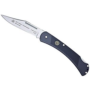 SGB Puma Whitetail Featherweight Black G10 Folding Pocket Knife with Pocket Clip
