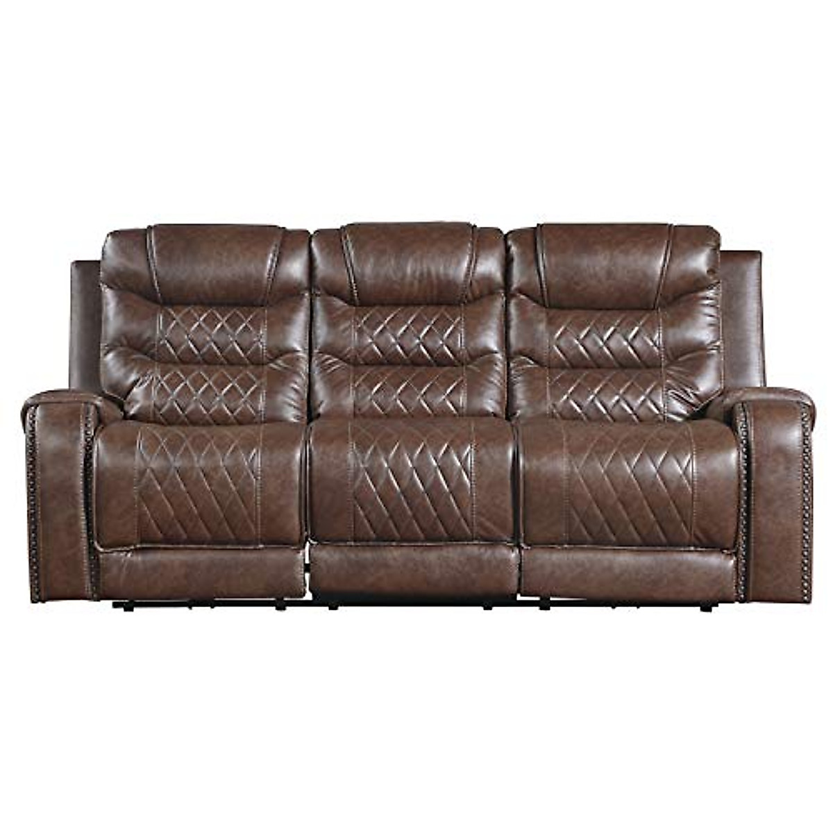 Lexicon Noura Power Double Reclining Sofa, Brown