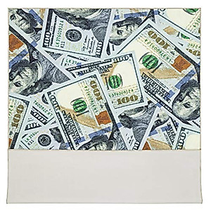 Sweethome Stores $100 Dollar Bill Area Rug, 5 x 7, Multicolor