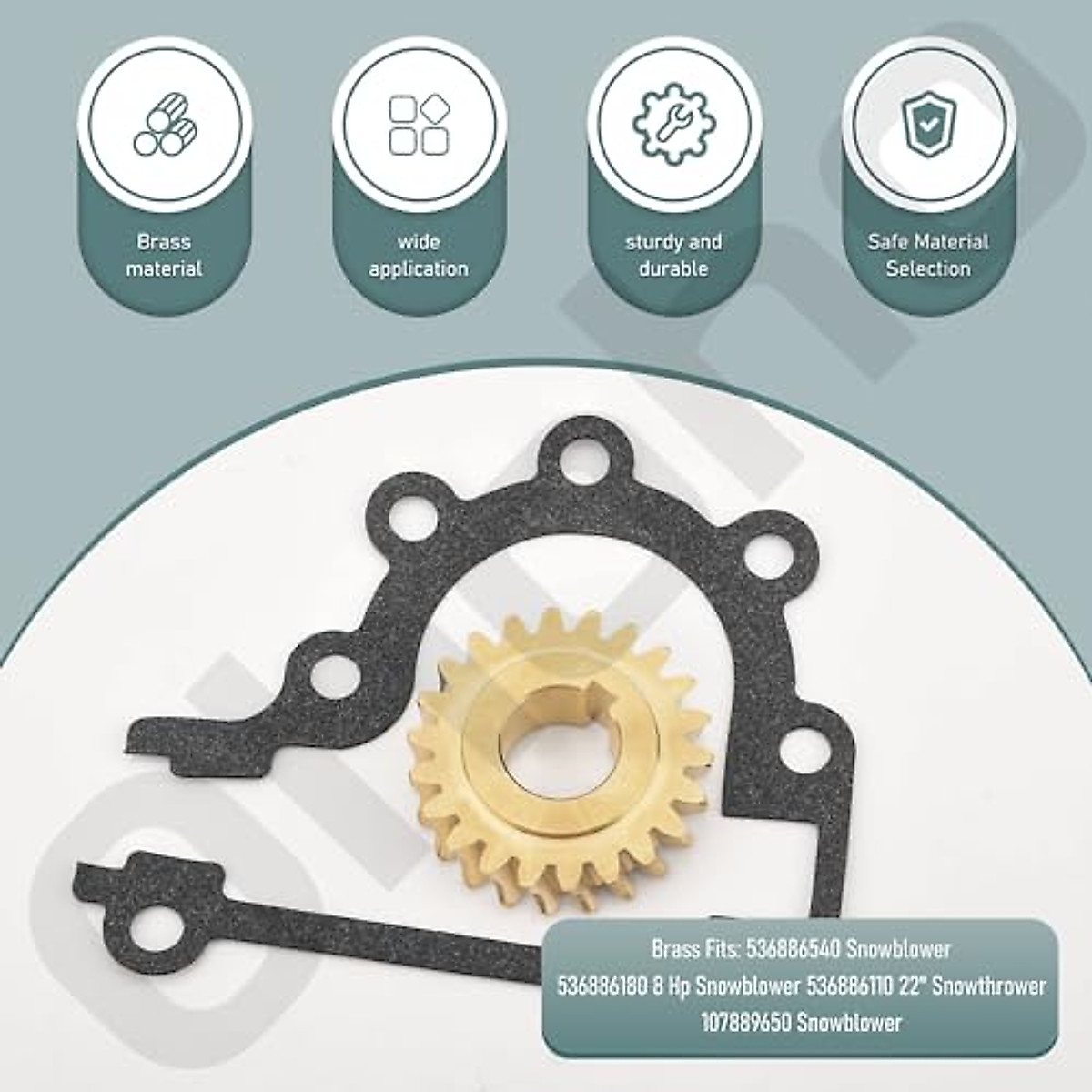 Ohoho 51405MA Brass Worm Gear Compatible with Craftsman 2 Stage Snowblowers 204167 536886540 601002109 536886180 8 Hp 536886110 22" 107889650