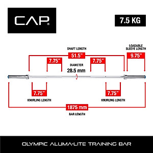 CAP Barbell Olympic Aluma-Lite Training Bar