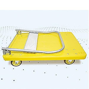 Generic Hand Truck Folding Platform Truck Plastic Panel Push Dolly with Metal Handle 360 Degree Swivel Wheels for Indoor Floor Silent Moving Utility Cart (Size : 385lb)