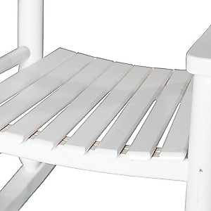 BplusZ Rocking Kid's Chair Wooden Child Toddler Patio Rocker Classic Ages 3-6 White, Indoor