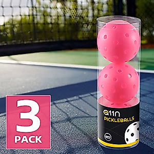 A11N S40 Outdoor Pickleball Balls- USAPA Approved, 3-Pack, Fuchsia