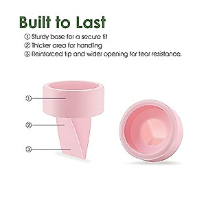 Maymom Pump Part Compatible with Spectra/Ameda Luna Pumps, Syngery Gold; Incl Wide Mouth Flange 17 mm Valve; Not Original Spectra Flange; Replaces Spectra S1 S2, Plus Shield, Pump Parts, Accessories