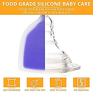 Silicone Non-stick Turner, High Heat Resistant to 480°F, KUFUNG Food Grade Solid Turner, BPA Free, Solid Spatula for Fish, Eggs, Pancakes (Solid Turner, Clear Purple)