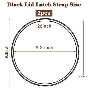 (2 Pack) IWIWE Lid Latch Strap Rubber Band 6,7,8 Quart Compatible with Hamilton Beach Crock Pot Slow Cooker WHT Black Reliable Silicone