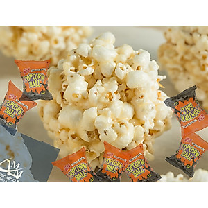 Halloween Popcorn | Popcorn Balls Individually Wrapped | Limited Edition Non Candy Seasonal Flavored Snacks and Treats for Parties Trick or Treating | Reusable Tote | 12 Ct Bundle Set