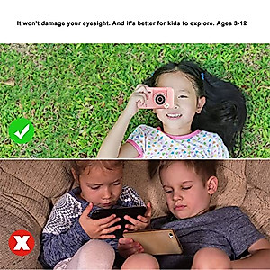TYTOGE Kids Camera Multifunction Front Back 180 Degree Angles Photo Video MP3 Digital Mini Camera for 3 to 12 Years Old