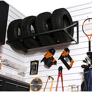 Proslat 10026 Steel Tire Storage Rack Wallmount, 48-Inch Wide