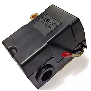 Air Compressor Pressure Control Switch 4 Ports 95-125 PSI w/ 0-200 PSI Gauge 150 PSI pop off valve