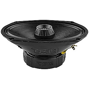 DS18 PRO-ZT69 6x9-Inch 2 Way Pro Audio Midrange Speakers with Built-in Bullet Tweeter 4-Ohms 550W Max 275W RMS Water Resistant - Red Metal Mesh Grill Included (1speaker)