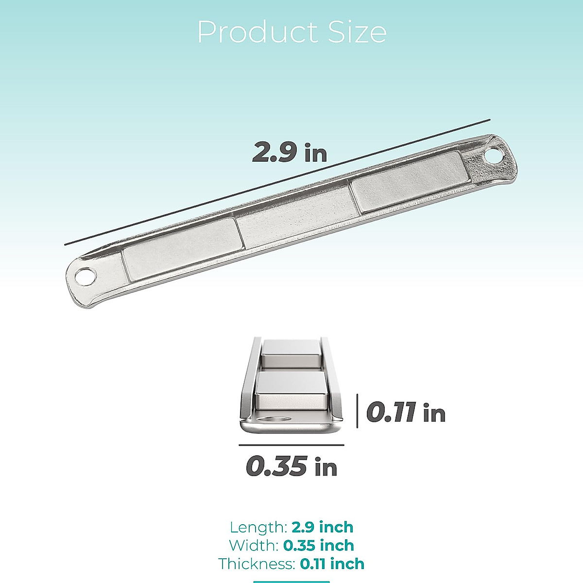 GRONGU Shower Door Magnet Replacement and Screws with Stainless Steel U-Channel Fit for Swinging Shower Doors & Pivot Shower Doors, Glass Shower Door Magnetic Strip, Shower Door Replacement Parts