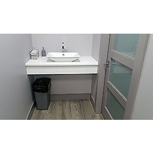 Janico 1037GY 10 Gallon Waste Basket,Grey