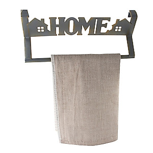 Cabinet Door Towel Holder, Over Cabinet Towel Bar, Kitchen Over Cupboard Door Towel Holder, Stainless Steel Dish Towel Holder for Cabinet Door, Matte Black (Light Blue)