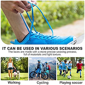 DELELE 2Pair Oval Shoes laces 42 Colors Half Round 1/4" Athletic ShoeLaces for Sport/Running Shoes Shoe Strings White -45 inch