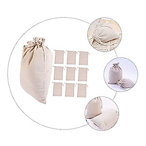 Luxshiny 30 Pcs Cotton Spice Bag Sachet Bag Seasoning Muslin Bags Tote Insert Organizer Chinese Medicine Tea Bag Cooking Gift Linen Bag Small Holding Bags Empty Tea Bag Blank Cotton Linen