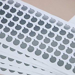 5 Sheets 15MM Silver Round Aluminum Foil Sealing Stickers Self-Adhesive Tape Bottle Toothpaste Facial Cleaner Tube Stoppers Safety Sealer Liner Container Sealing