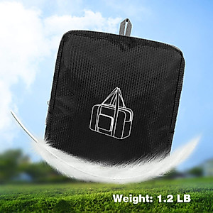 24" Foldable Duffle Bag 60L for Travel Gym Sports Lightweight Luggage Duffel By WANDF (24 inches (60 Liter), Black 24'')